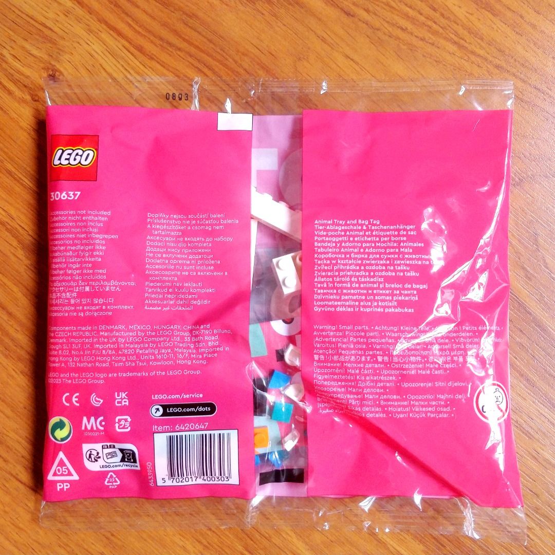 LEGO Dots Animal Tray and Bag Tag 30637, Hobbies & Toys, Toys & Games ...