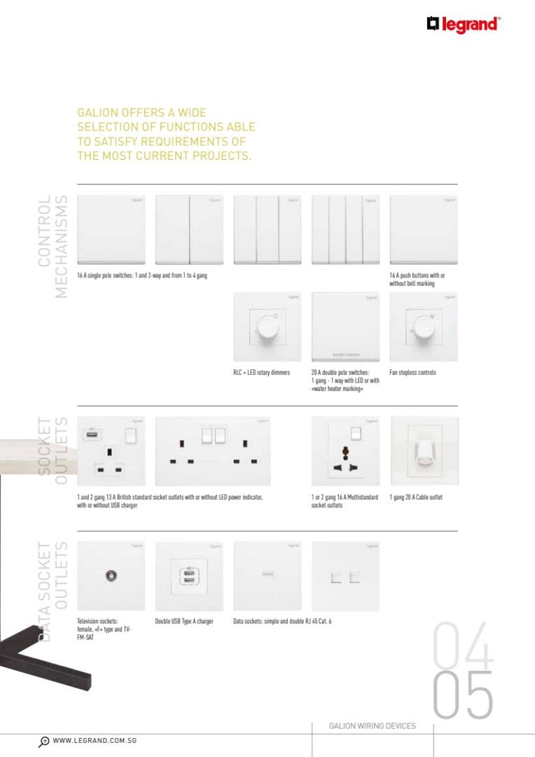 Legrand Gallion switch power point, TV & Home Appliances, Electrical ...