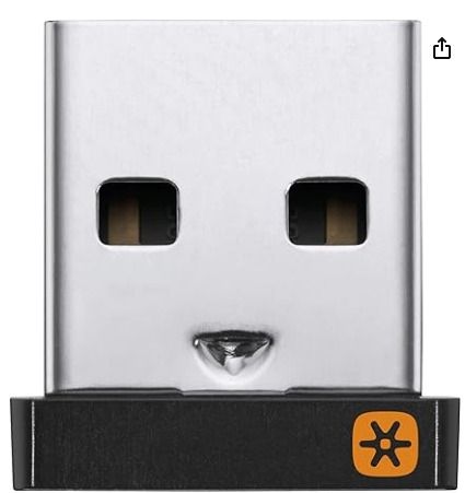 Logitech USB Unifying Receiver, 2.4 GHz Wireless Technology, USB Plug ...