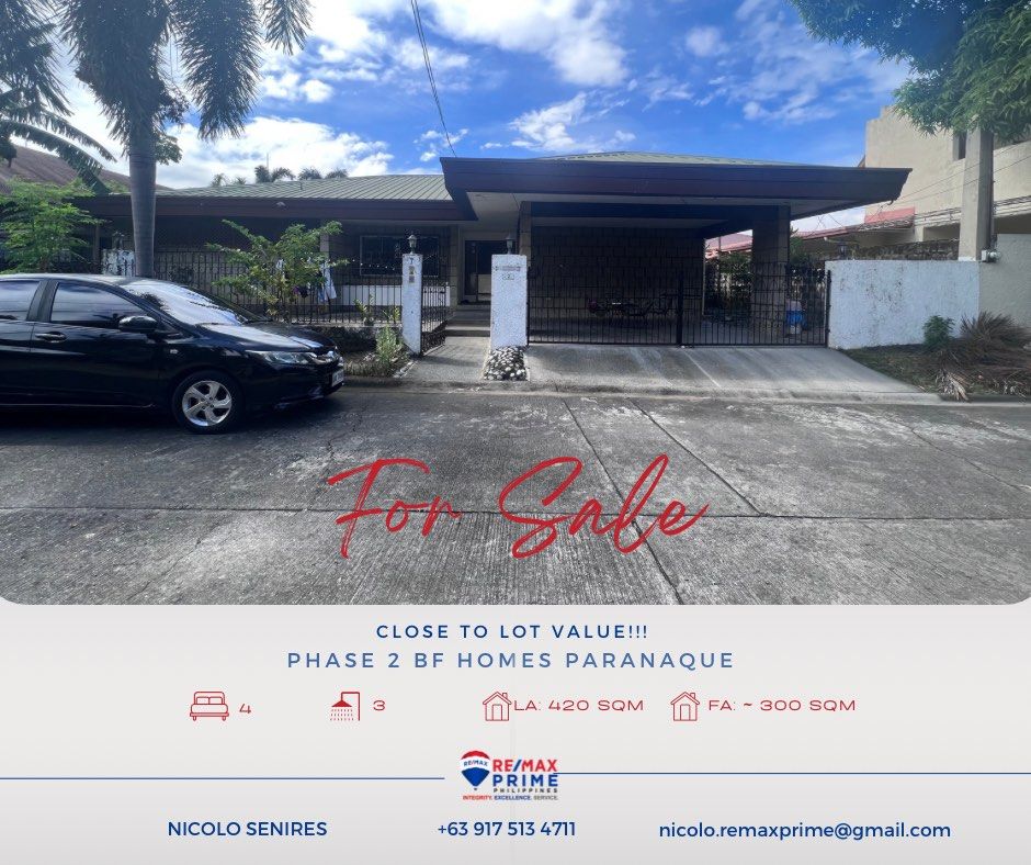 LOT VALUE PROPERTY BF HOMES PHASE 2 PARANAQUE, Property, For Sale ...