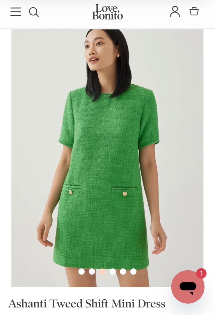 Love Bonito Tweed Shift Mini Dress, Women's Fashion, Dresses & Sets ...