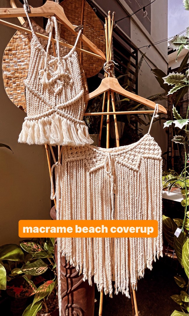 macrame bikini cover, Women's Fashion, Swimwear, Bikinis & Swimsuits on ...