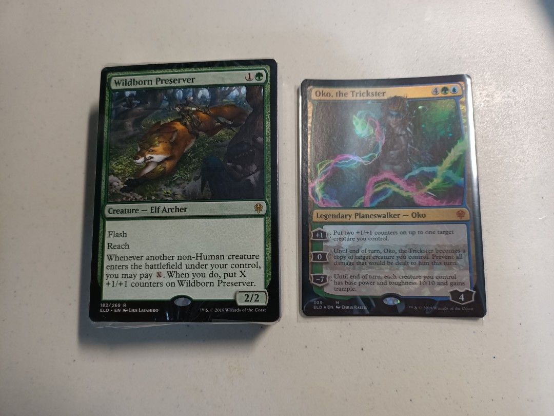 Magic the Gathering Oko Planeswalker blue green sealed deck, Hobbies ...