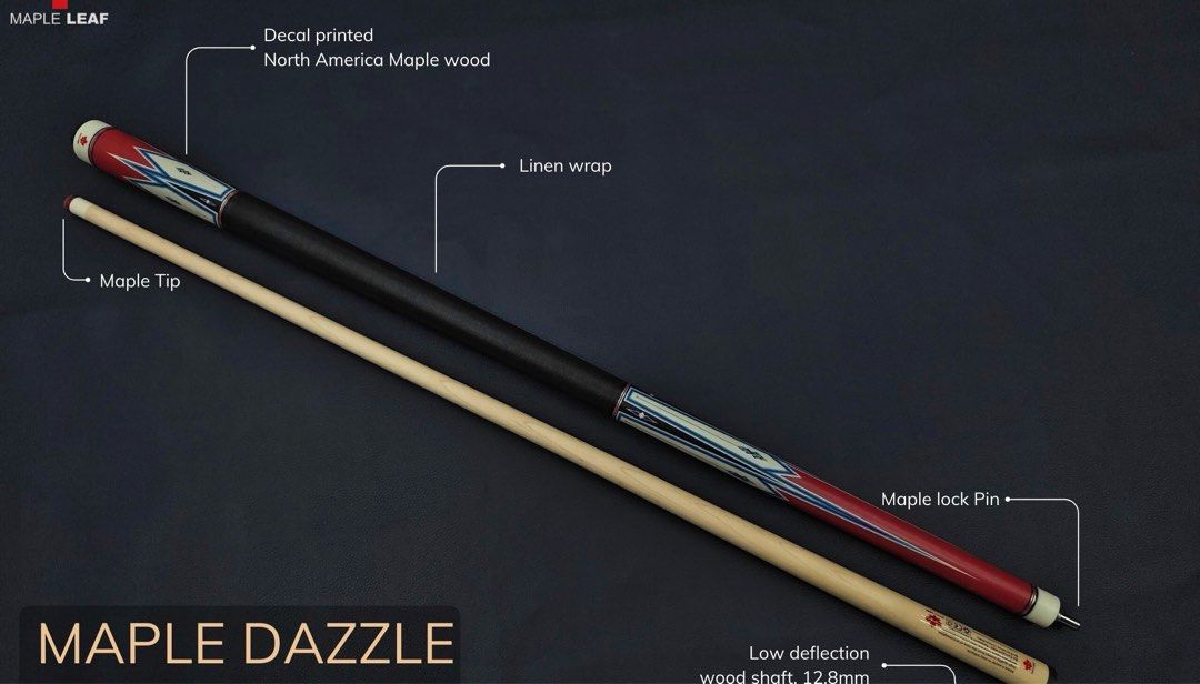 Maple Leaf cue, Sports Equipment, Sports & Games, Billiards & Bowling ...