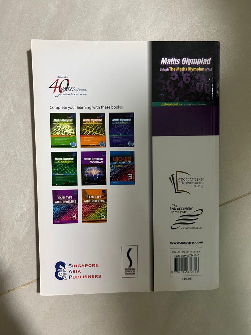 math olympiad advanced (pri 5&6) guidebook, Hobbies & Toys, Books ...