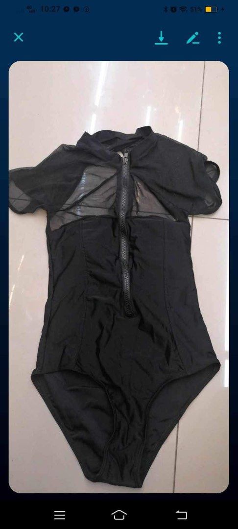 Mesh Rash Guard Swimwear One Piece swimsuit, Women's Fashion, Swimwear ...