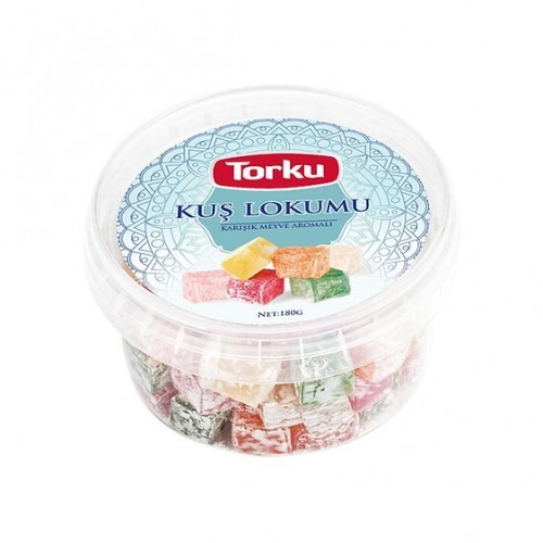 MINI TURKISH DELIGHT WITH FRUIT FLAVOUR (KUS LOKUMU) 180G TORKU, Food ...