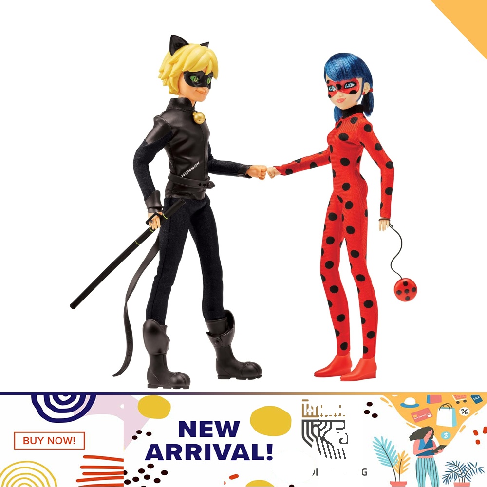 Miraculous Ladybug Mission Accomplished Ladybug & Cat Noir 2-Pack Dolls ...