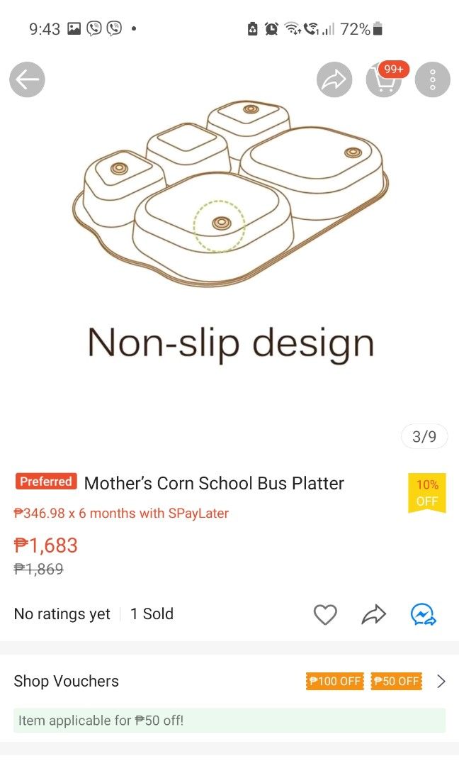 Mother's Corn School Bus Platter (Divider plate), Babies & Kids ...