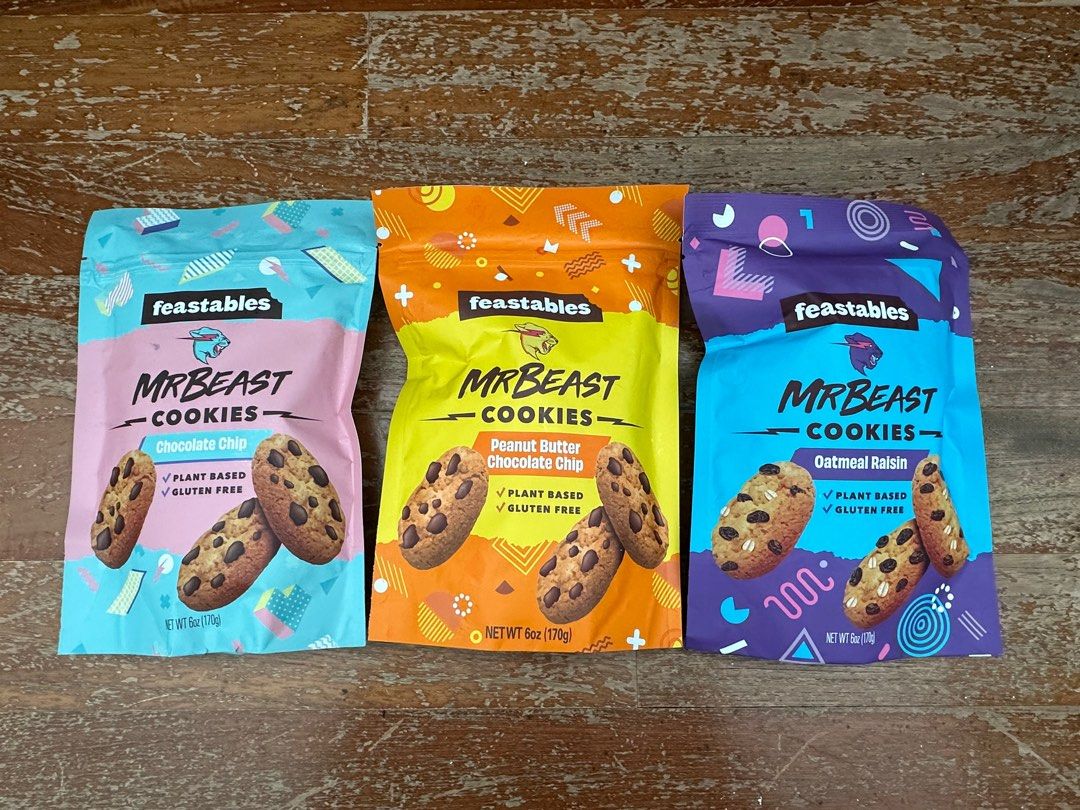 MrBeast Feastables Cookies, Food & Drinks, Other Food & Drinks on Carousell