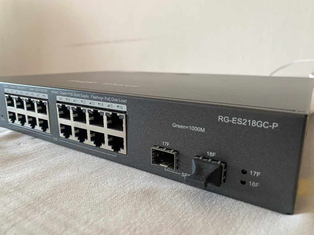 Network switch (16PoE /PoE+ 2 SFP Ports ), Computers & Tech, Parts ...