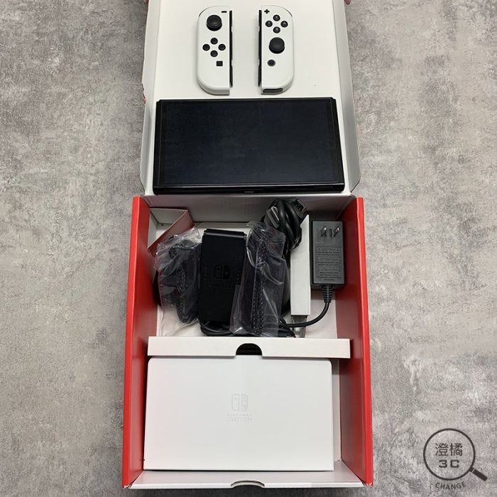 『澄橘』nintendo 任天堂 Switch Oled 款式 台灣公司貨 電玩 掌上型 主機 白《二手》a64233 電玩遊戲