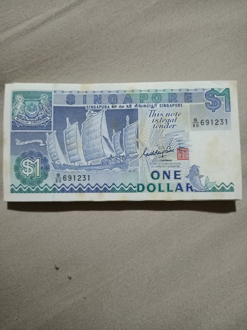 Old Singapore new $1note, 100 pcs, Hobbies & Toys, Memorabilia ...