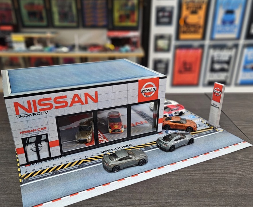 PAPER MODEL NISSAN SHOWROOM 1:64 TYPE B, Hobbies & Toys, Stationery ...