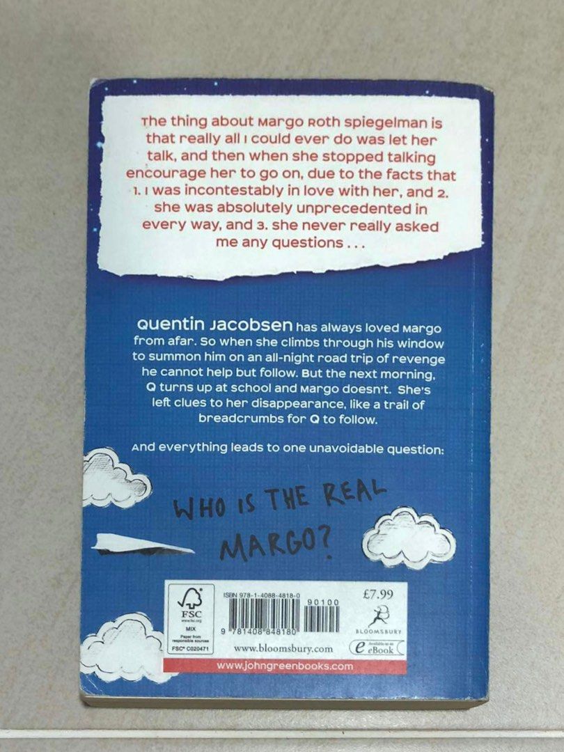 Paper Towns by John Green Story Book, Hobbies & Toys, Books & Magazines ...