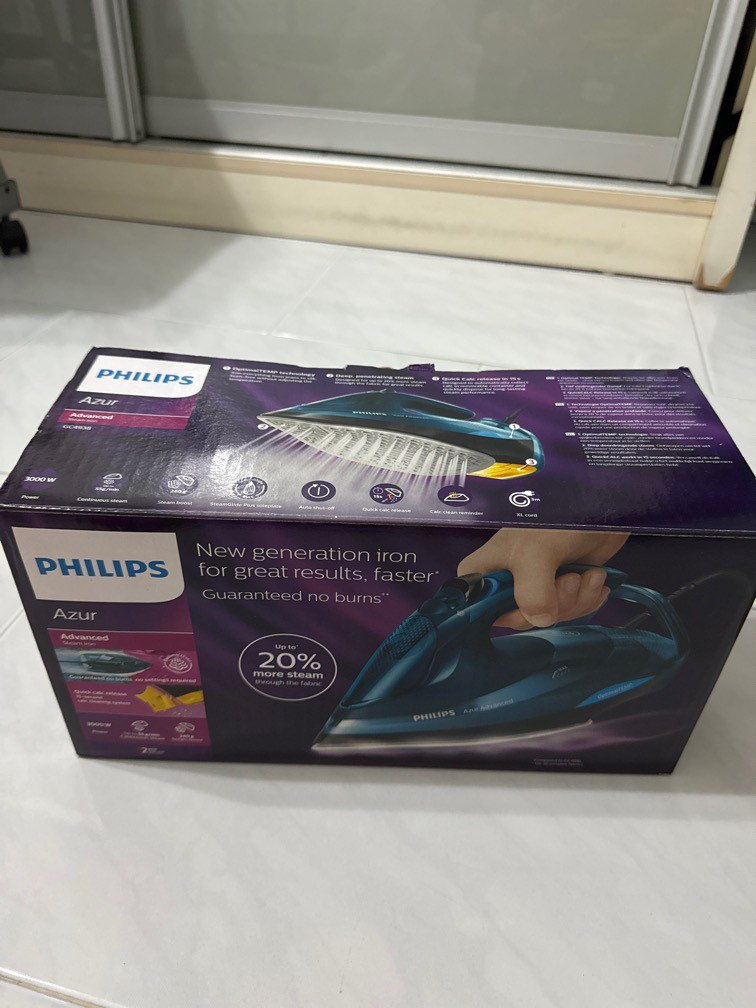 Philips Azur Iron, Furniture & Home Living, Cleaning & Homecare ...