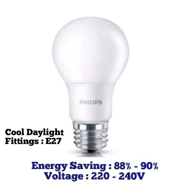 Philips Cool Daylight 7 watts/ 9 watts Essential LED Bulb, Furniture ...