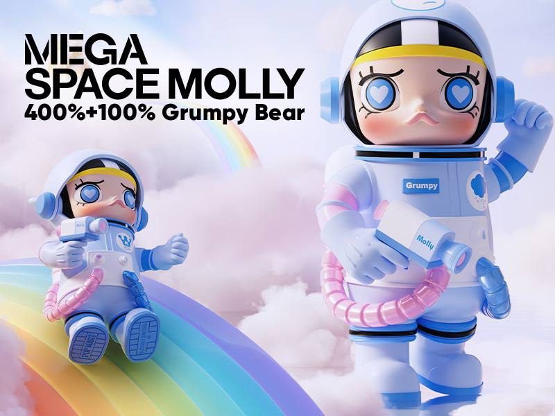 Pop Mart Space Molly Grumpy Bear, Hobbies & Toys, Toys & Games on Carousell