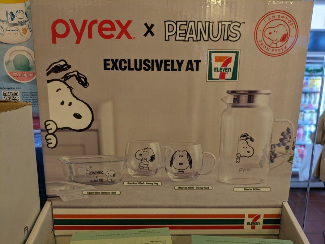 Pyrex snoopy glass jar, Furniture & Home Living, Kitchenware ...