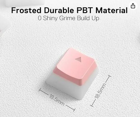 Redragon A130 Pink Pudding Keycaps, 104 Keys Standard Doubleshot PBT ...