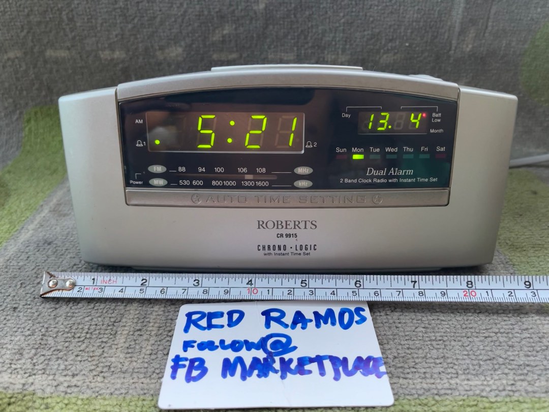 Roberts Chrono-Logic Clock Radio 220v good working condition gagamitin ...