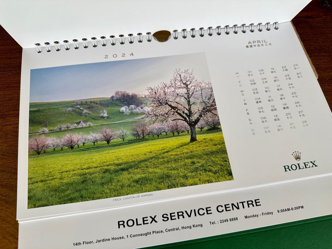 Rolex Calendar 2024 日曆 掛曆, 傢俬＆家居, 家居裝飾, 家居裝飾 - 其他 - Carousell