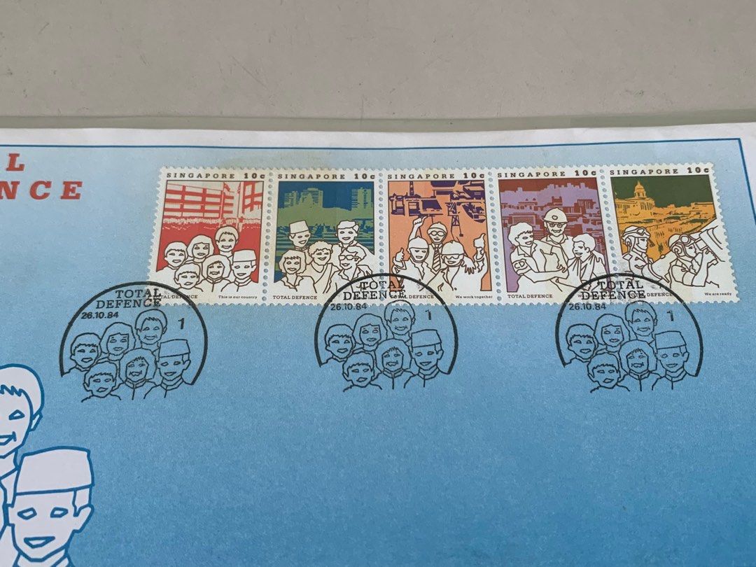 (Sealed) Vintage Total Defence Stamps & Envelope 1984, Hobbies & Toys ...