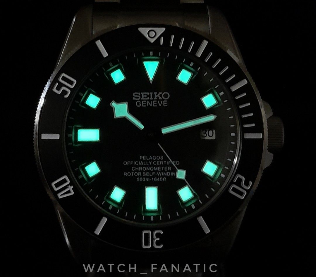 SEIKO MOD [ PELAGOS BLACK DIAL ] 42MM JAPANESE NH35 MOVEMENT, Men's ...