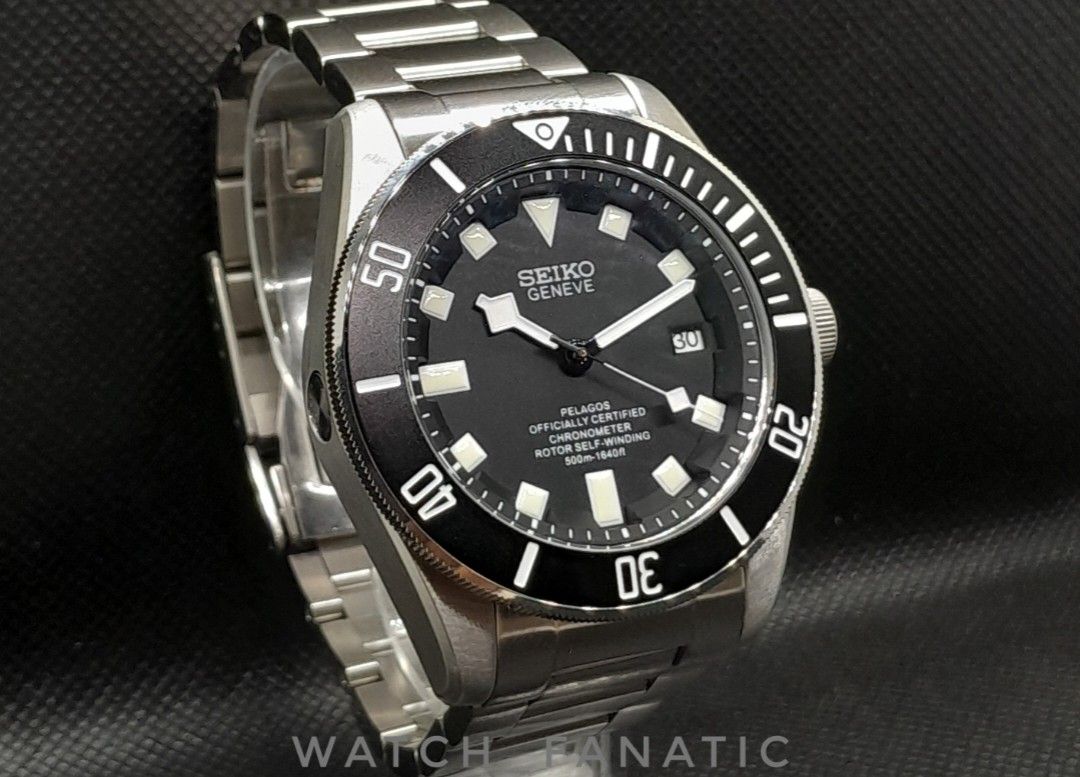 SEIKO MOD [ PELAGOS BLACK DIAL ] 42MM JAPANESE NH35 MOVEMENT, Men's ...