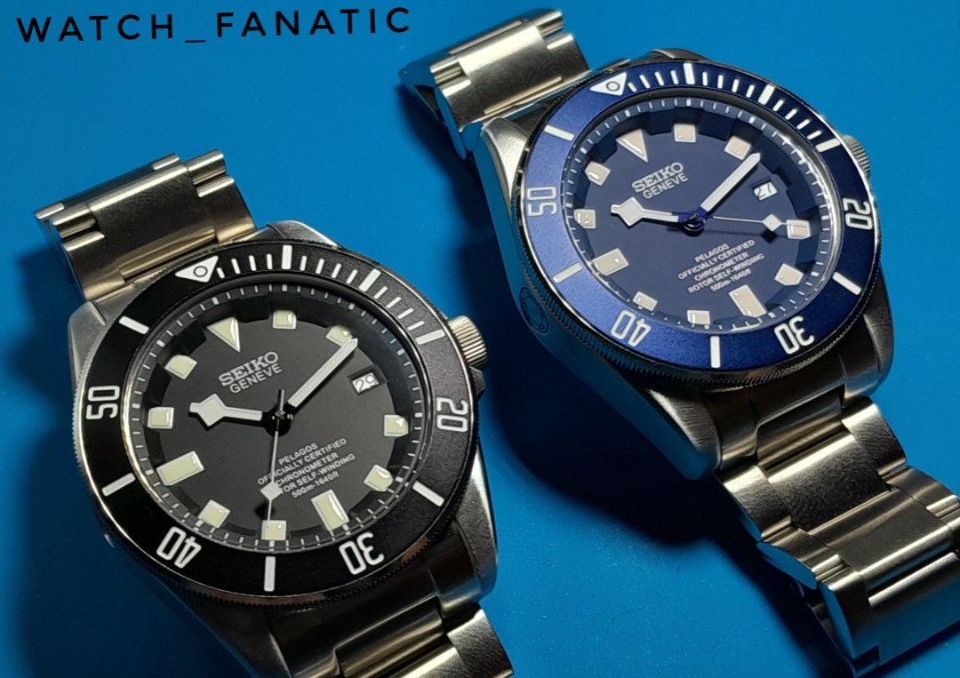 SEIKO MOD [ PELAGOS BLACK DIAL ] 42MM JAPANESE NH35 MOVEMENT, Men's ...