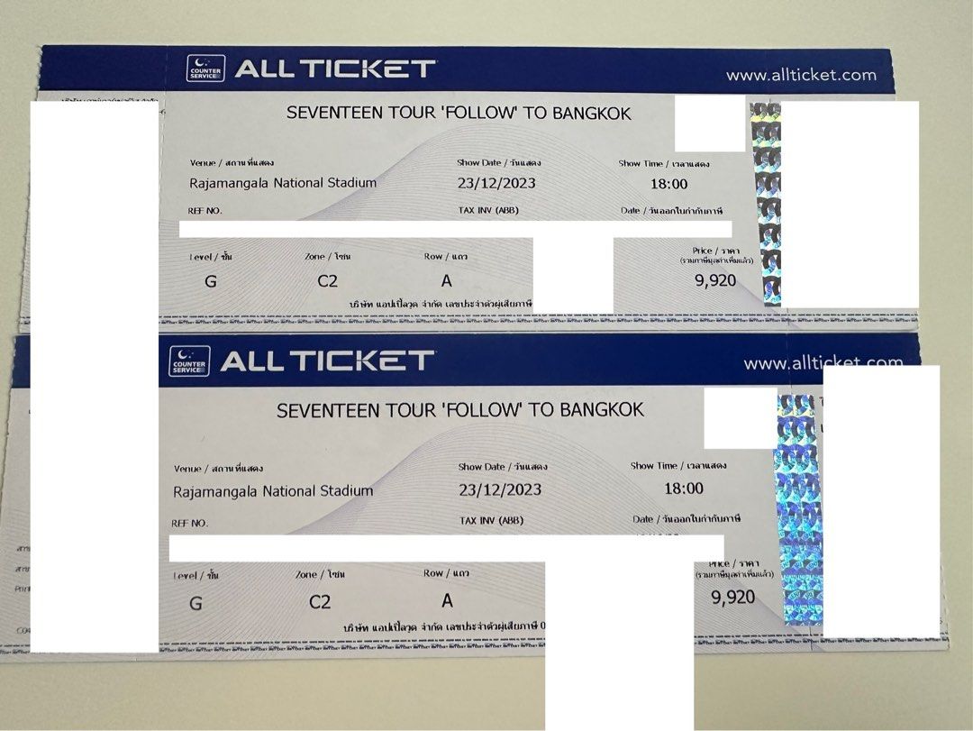 Seventeen Bangkok VIP rowA ticket, Tickets & Vouchers, Event Tickets on Carousell