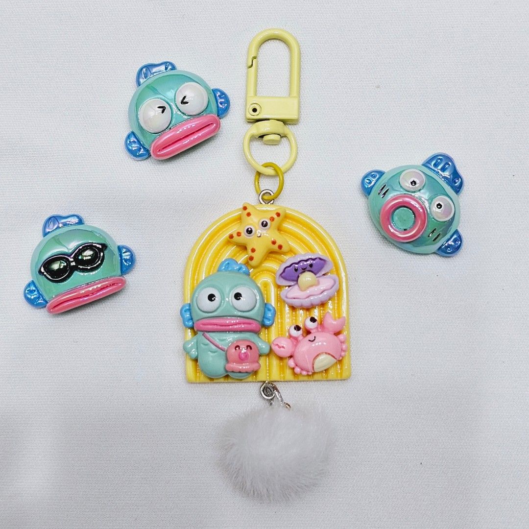 [SG Ready Stock] Sanrio Hangyodon Keychain, Hobbies & Toys, Stationery ...