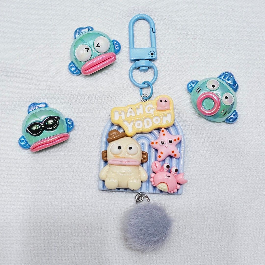 [SG Ready Stock] Sanrio Hangyodon Keychain, Hobbies & Toys, Stationery ...