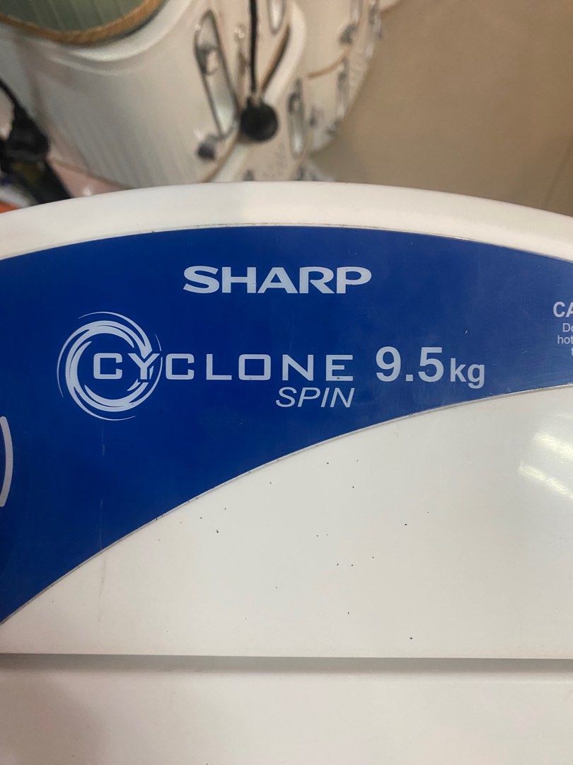 Sharp Cyclone Spin 9.5KG Dryer, TV & Home Appliances, Washing Machines ...