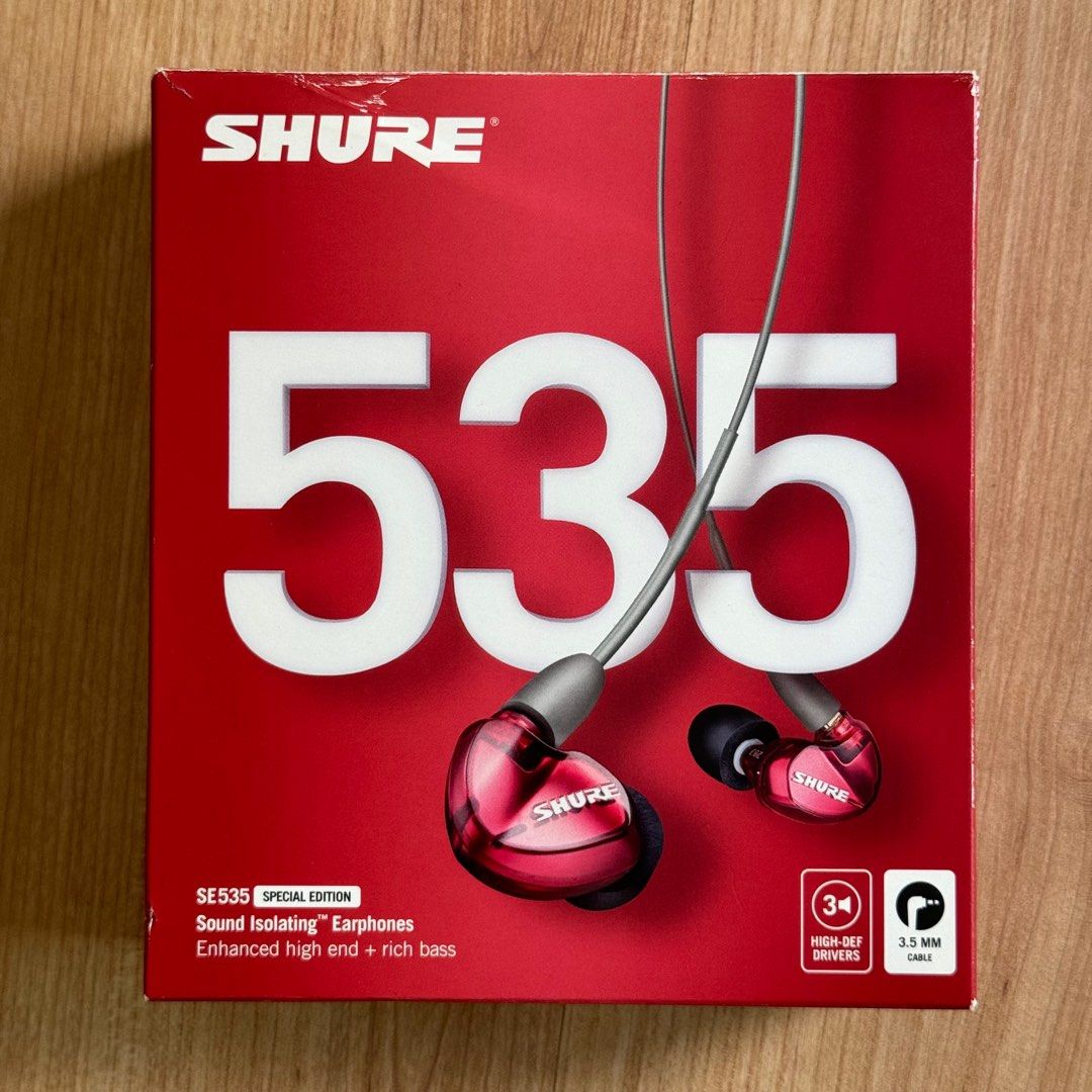 Shure SE535 Special Edition Red, Audio, Earphones on Carousell