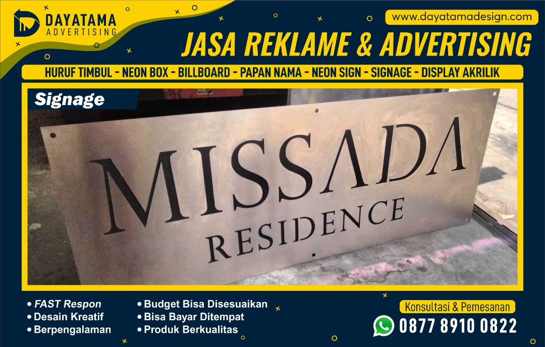 Signage Laser Plat | Grafir Plat Stainless | Etching Plat Kuningan ...