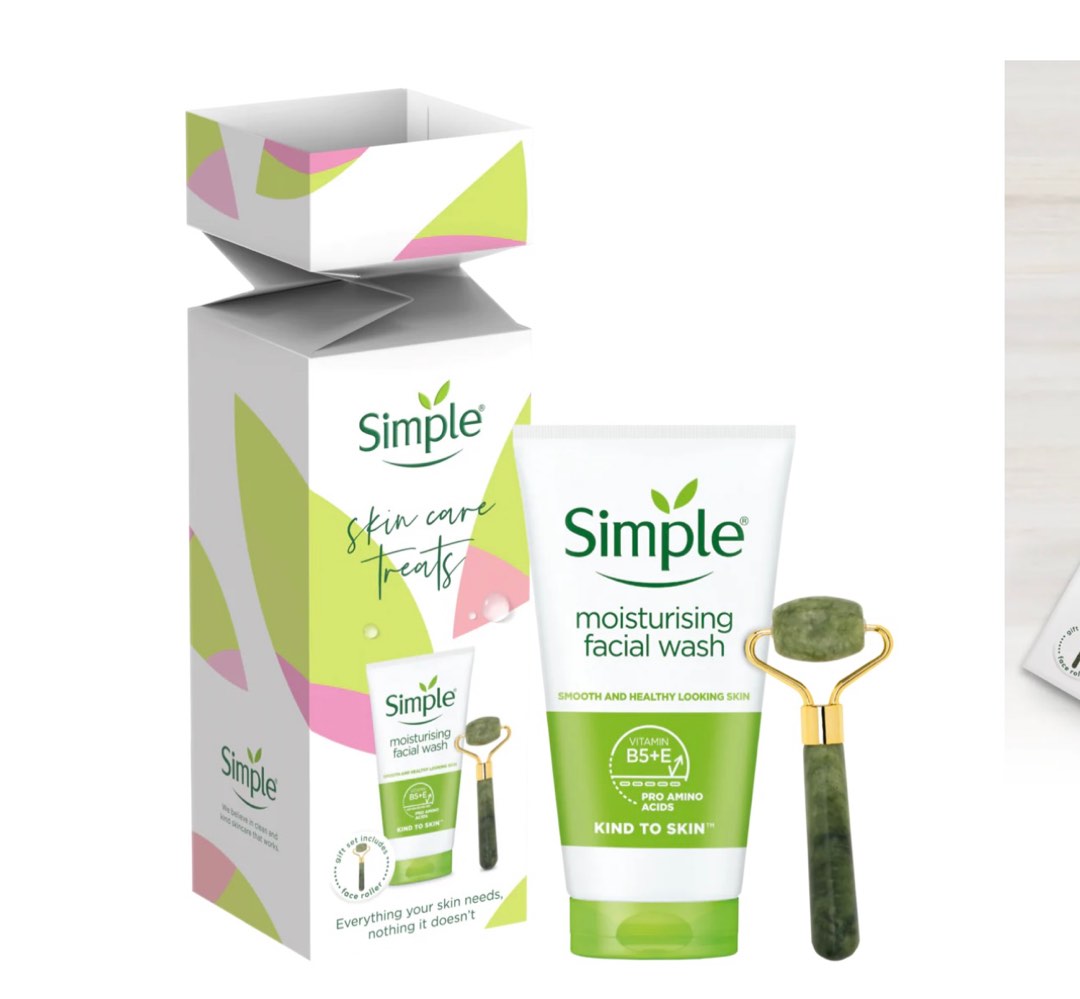 Simple Skin Kind Face Wash & Roller Gift Set, Beauty & Personal Care ...