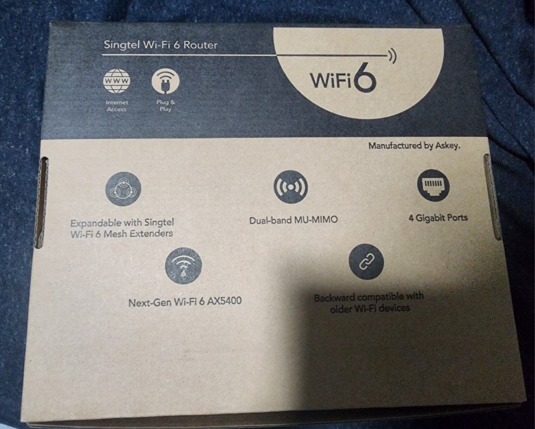 Singtel AX5400 WIFI 6 Router Askey RT5703 D171 Wifi6, Computers & Tech ...