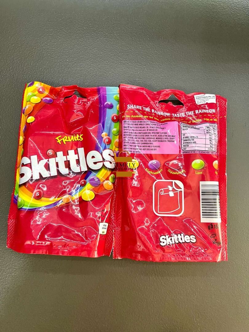 Skittles Fruits Pouch 152g, Food & Drinks, Packaged & Instant Food on Carousell