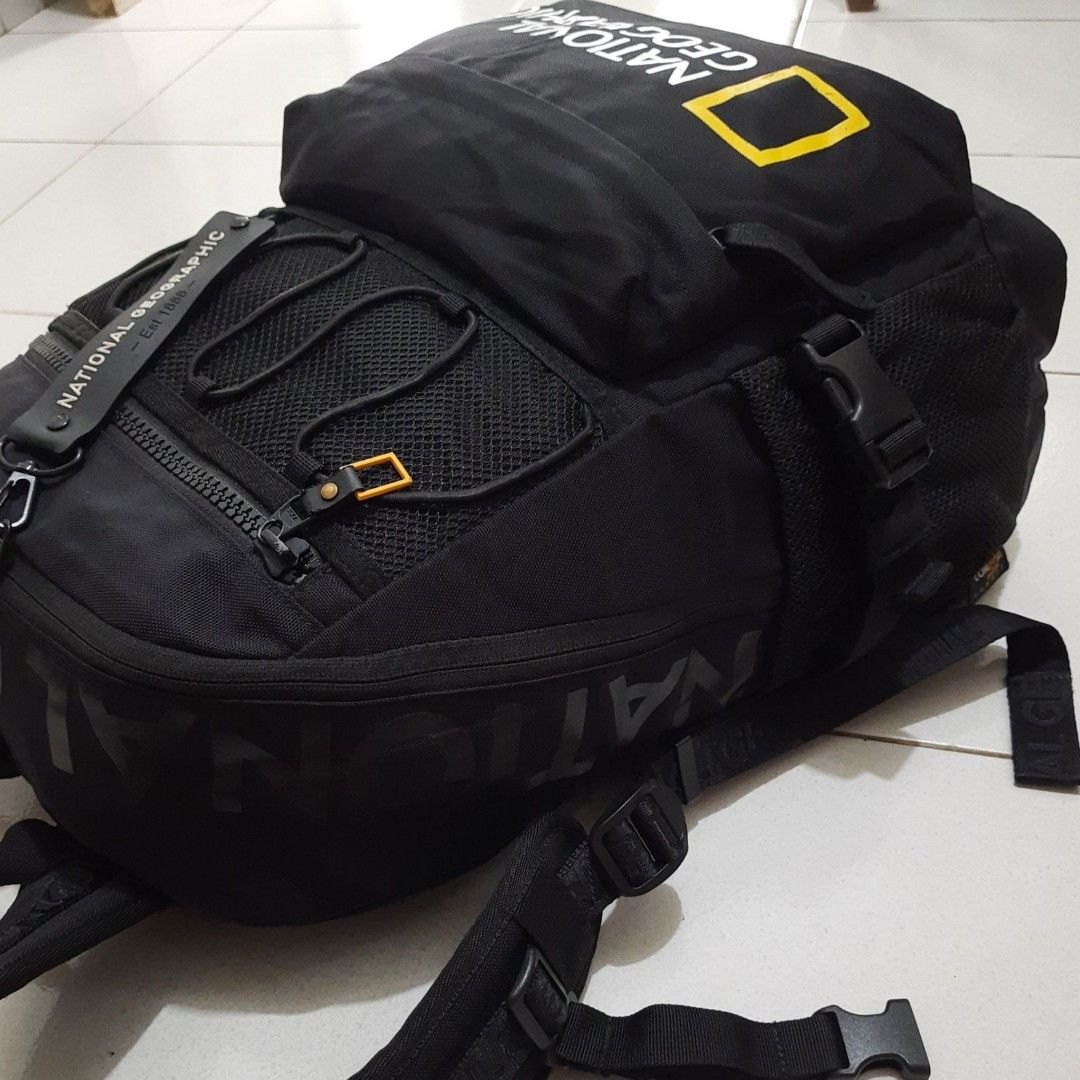 TAS RANSEL NATIONAL GEOGRAPHIC BIG LOGO MIGHTY BACKPACK CHARCOAL BLACK ...