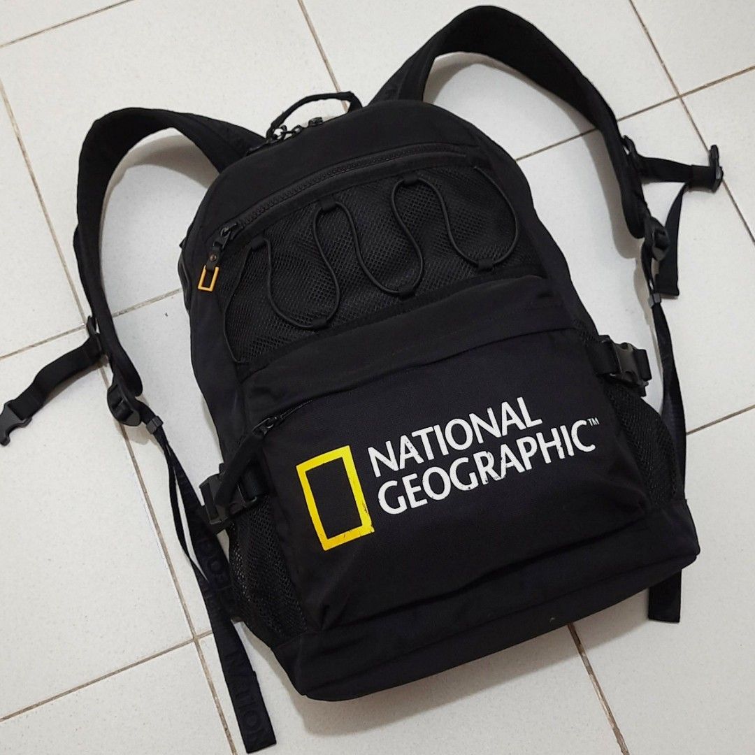 TAS RANSEL NATIONAL GEOGRAPHIC BIG LOGO MIGHTY BACKPACK CHARCOAL BLACK ...