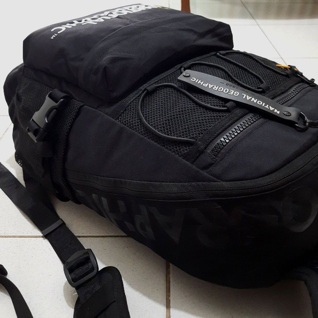 TAS RANSEL NATIONAL GEOGRAPHIC BIG LOGO MIGHTY BACKPACK CHARCOAL BLACK ...