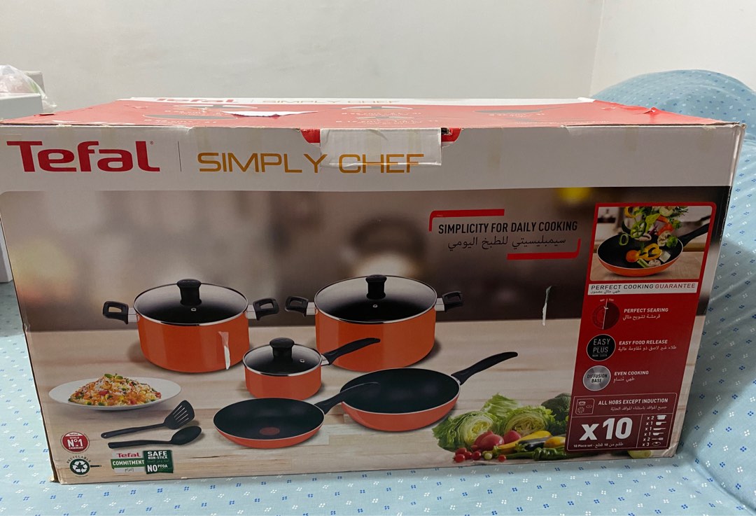 Tefal 10 Pcs Simply Chef Cookware Set - B092SA85, Furniture & Home ...