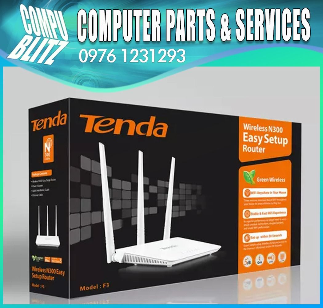 Tenda F3 Router, Tenda F3 Wifi Router, Computers & Tech, Office ...