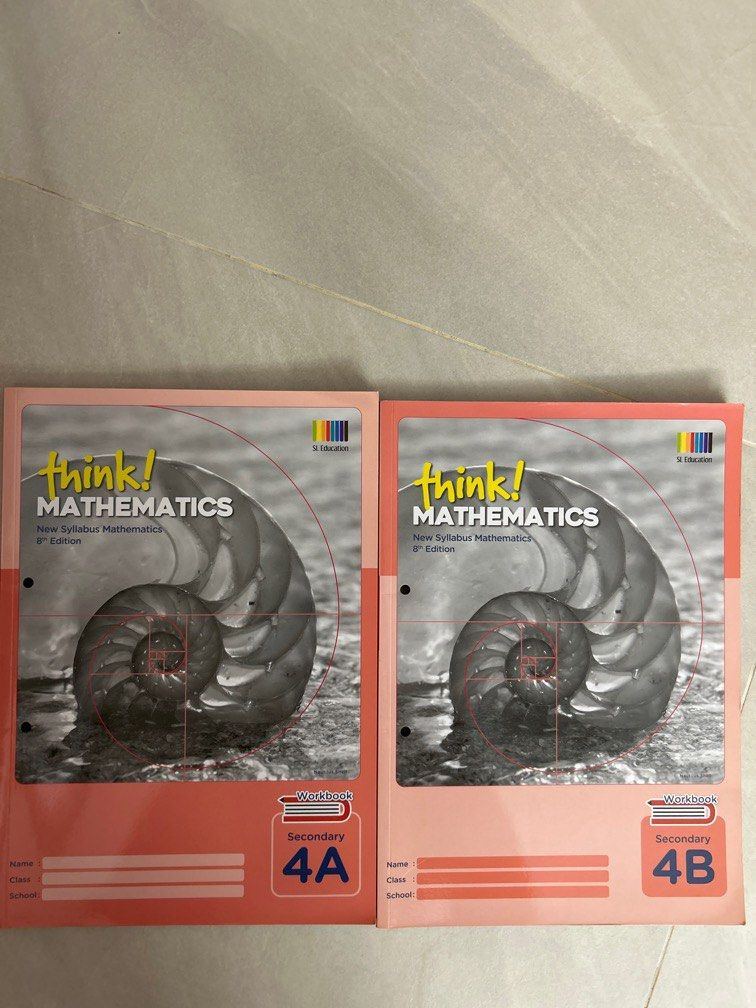 think mathematics 4A & 4B workbook (8th edition), Hobbies & Toys, Books ...