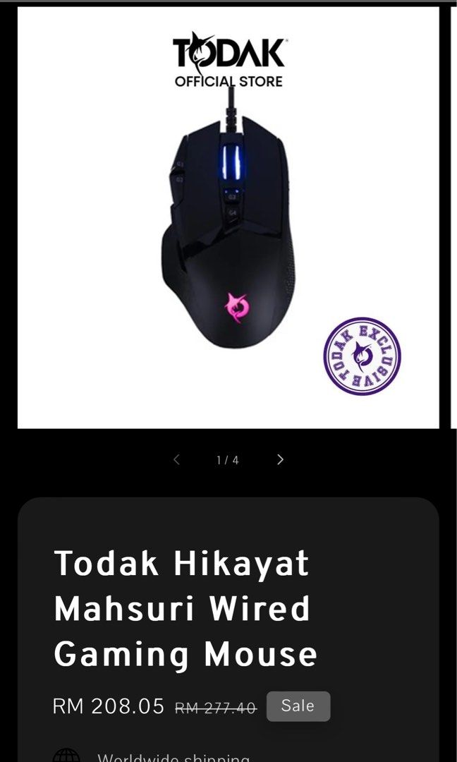Todak Mahsuri Mouse, Computers & Tech, Parts & Accessories, Mouse & Mousepads on Carousell
