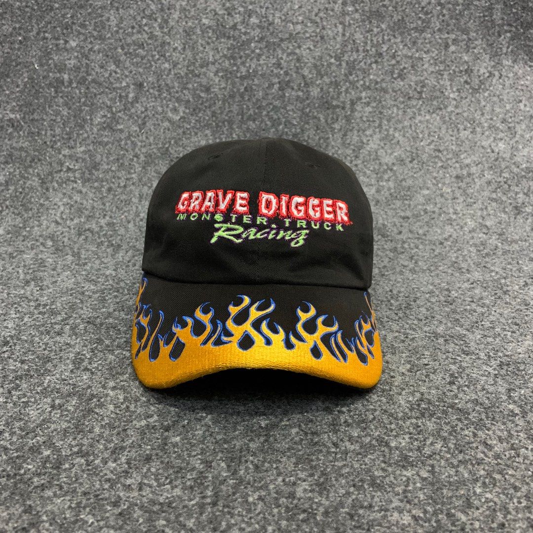 Topi Nascar Grave Digger Racing - Topi Nascar Flame - Flame Cap, Fesyen ...