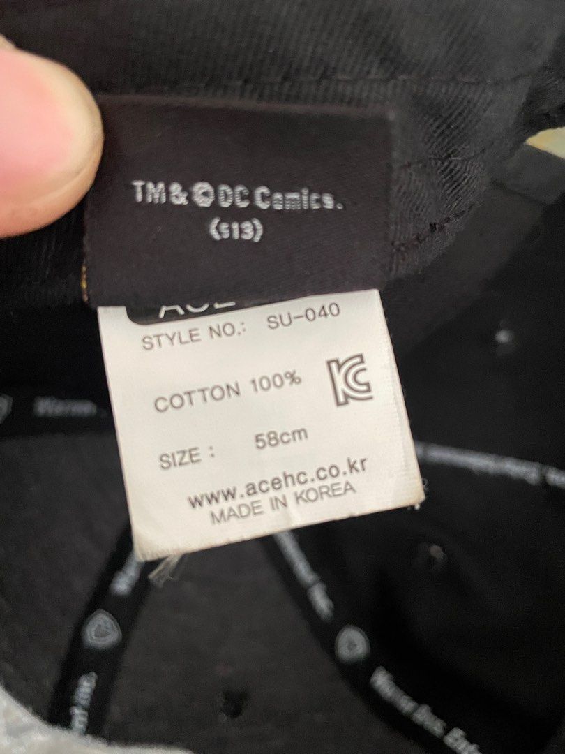 Topi snapback SUPERMAN Warner Bros Tag, Korean Made, ACE H&C Original ...