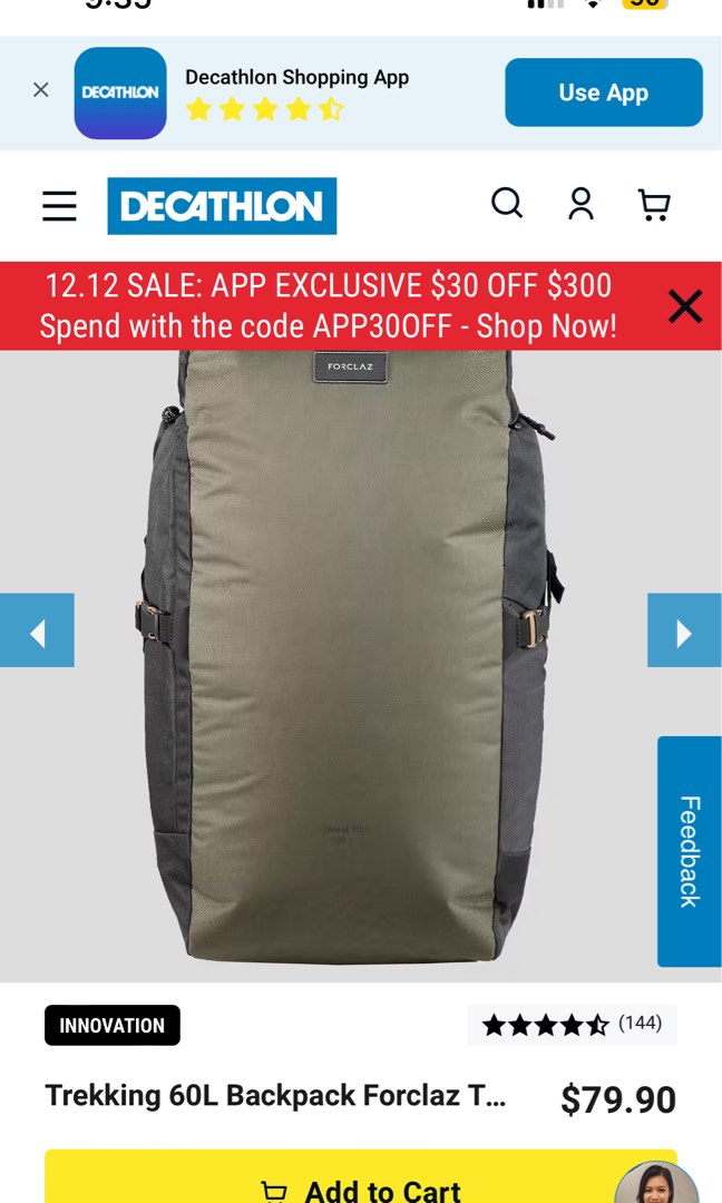 Trekking 60L Bag Forclaz Decathlon, Men's Fashion, Bags, Backpacks on ...