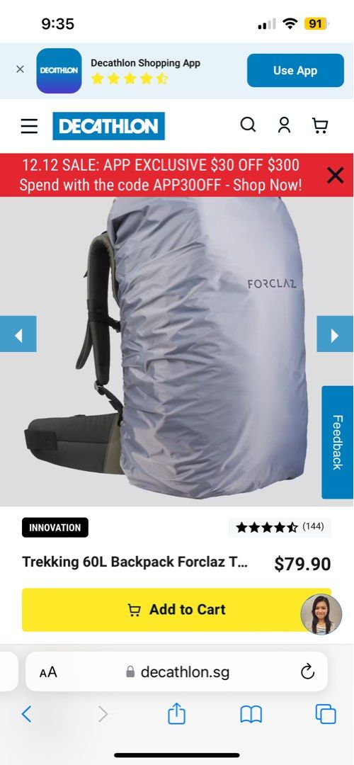 Trekking 60L Bag Forclaz Decathlon, Men's Fashion, Bags, Backpacks on ...